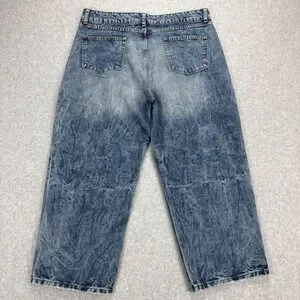 Santory | Jeans | Santory Wide Leg Jeans 1 Blue Acid Wash High Rise ...